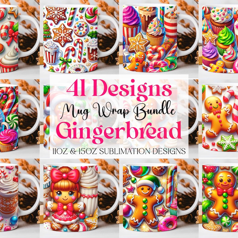 Gingerbread Mugs - Etsy UK