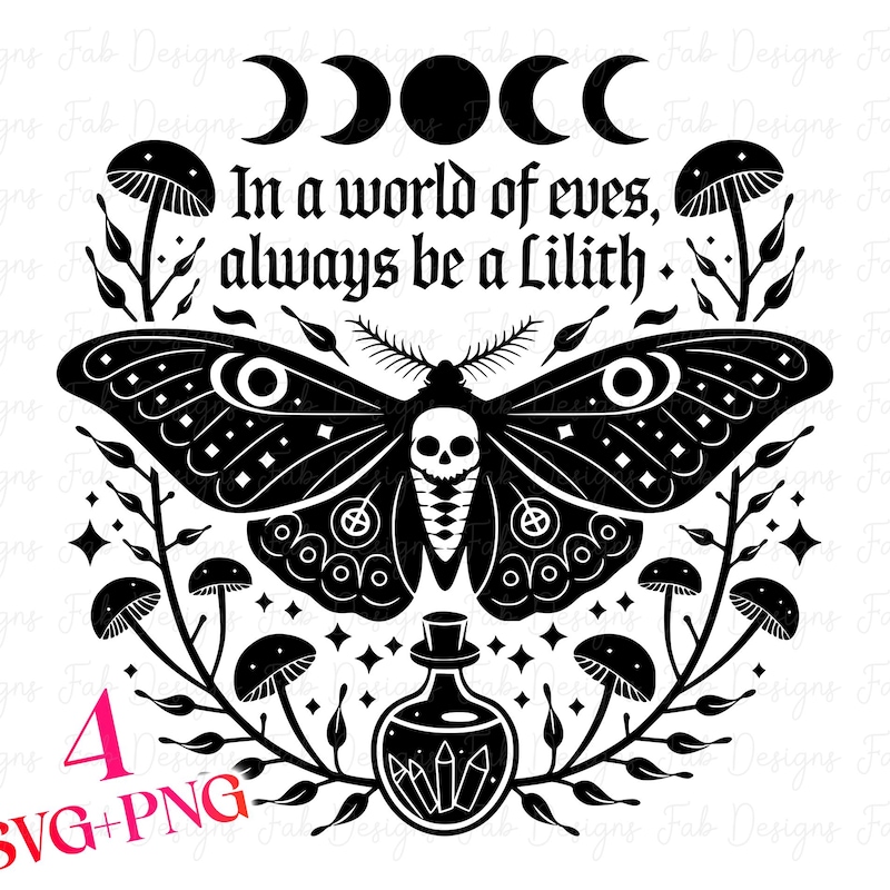 Gothic Moth Svg - Etsy