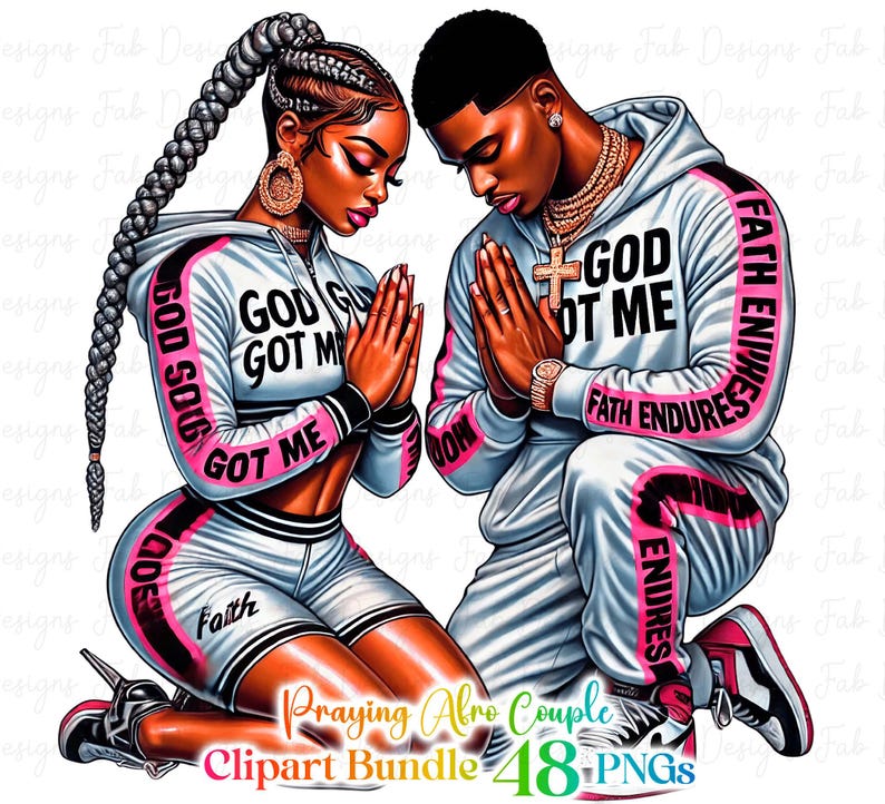 Praying Black Couple PNG Clipart Bundle (digital Download) - Etsy