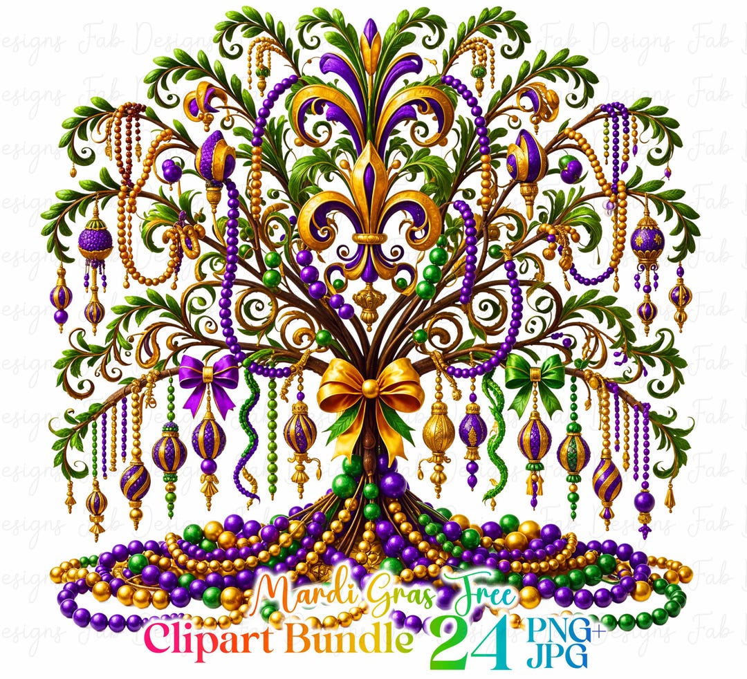24 Coquette Mardi Gras Tree, Mardi Gras Beads Png, Mardi Gras Png ...