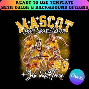 Mascot Shirt Editable Canva Template, Custom Homecoming and School ...