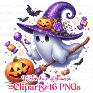 46 Spooky Cute Halloween Ghost Clipart, Cute Ghost, Spooky Halloween ...