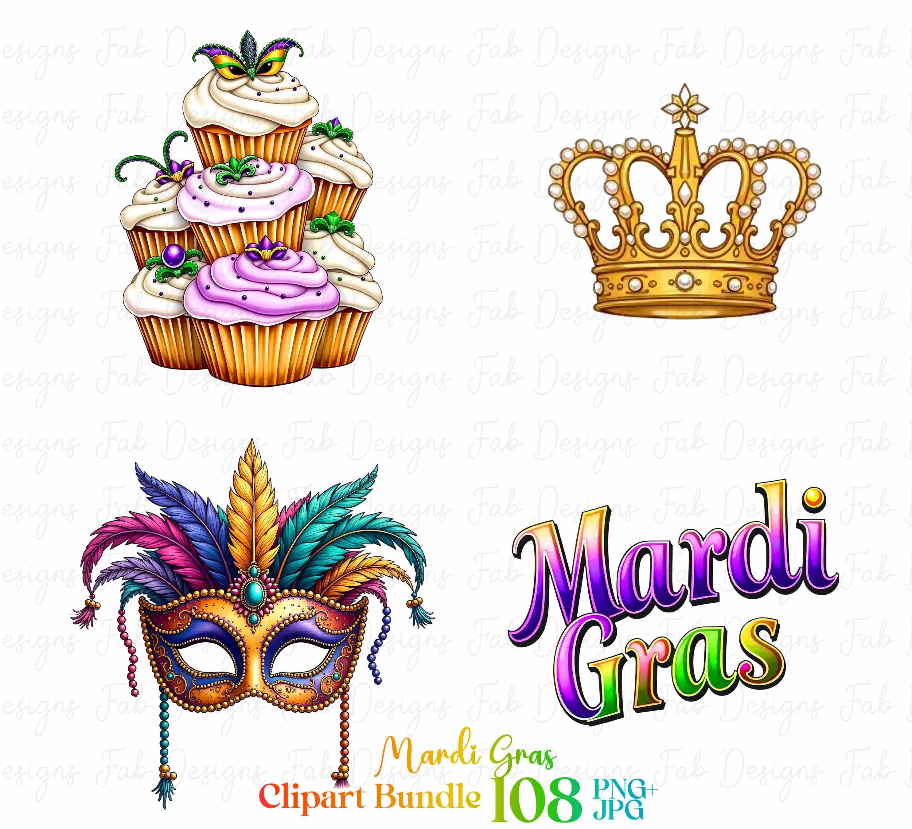108 Mardi Gras Clipart Fleur De Lis Mardi Coquette Beads Necklace ...