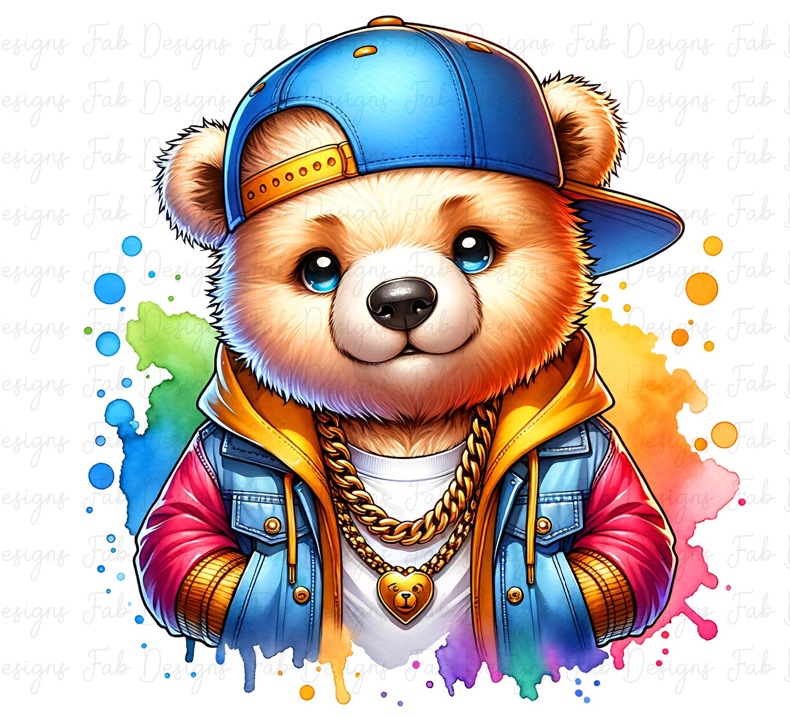26 Watercolor Cool Bear Collection Clipart Bundle, Birthday Clipart ...