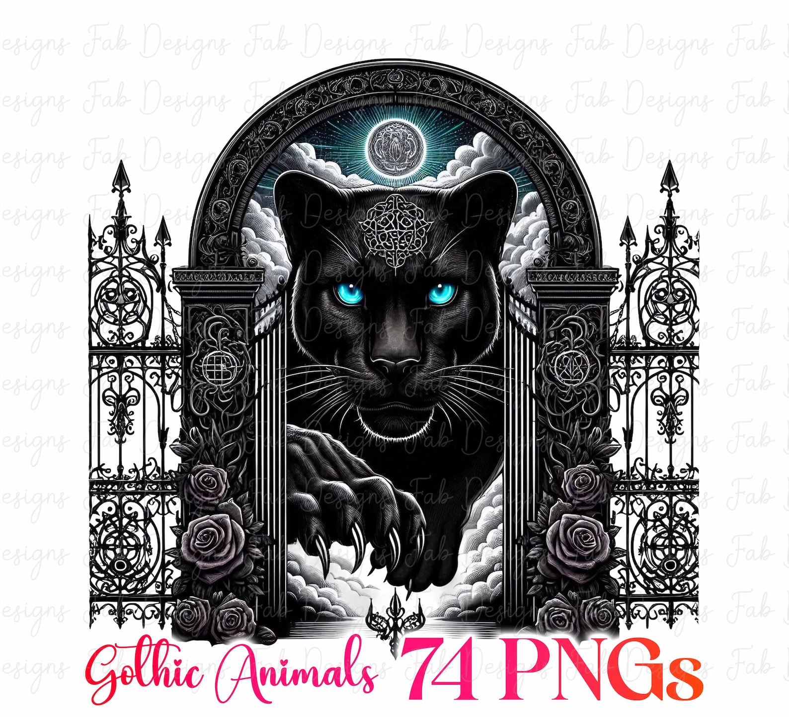 74 Gothic Animals Clipart: PNG Gothic Decor, Junk Journal (digital ...