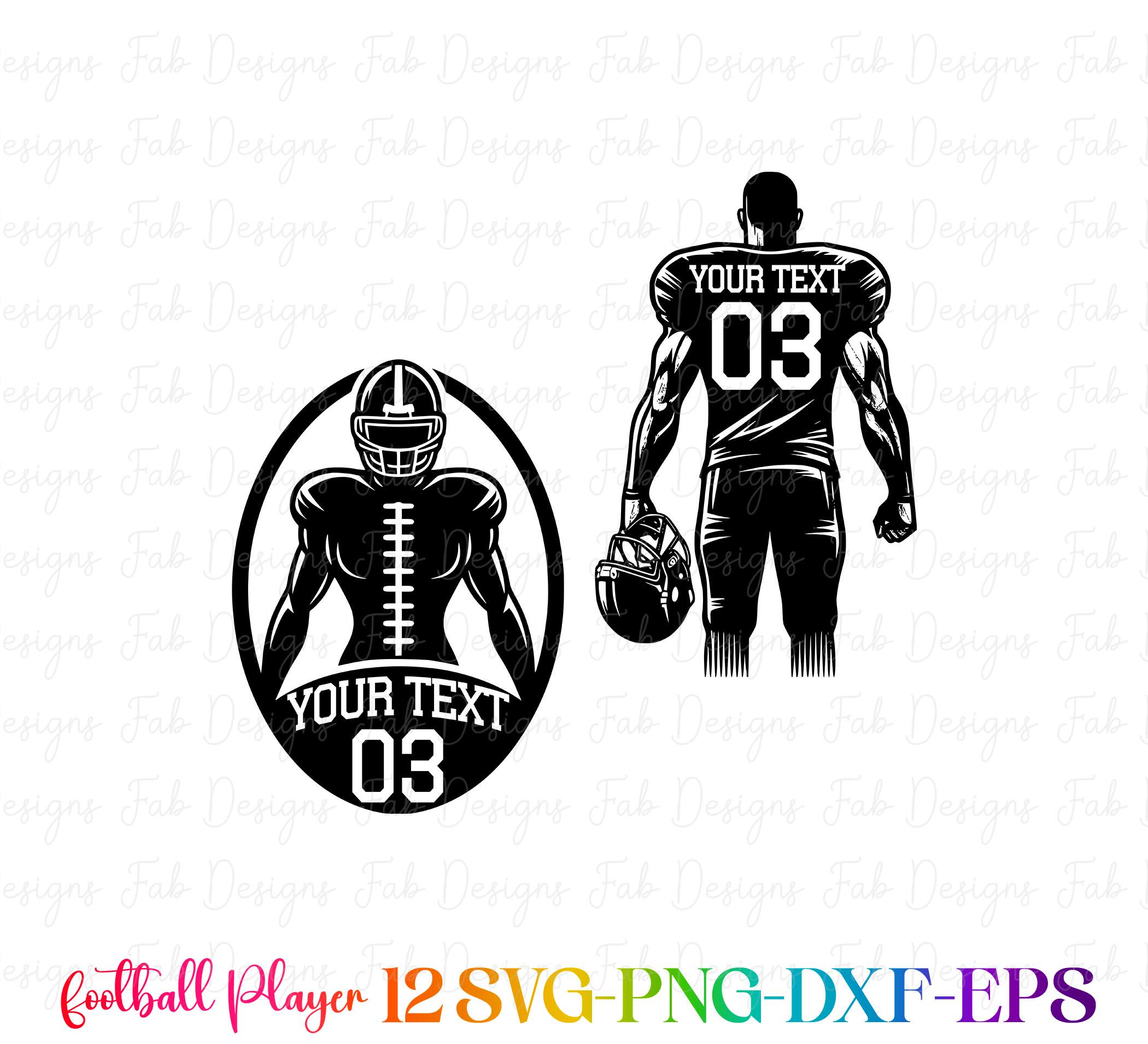 12 Custom Football Player Svg,customize Name Number Player,football Svg ...