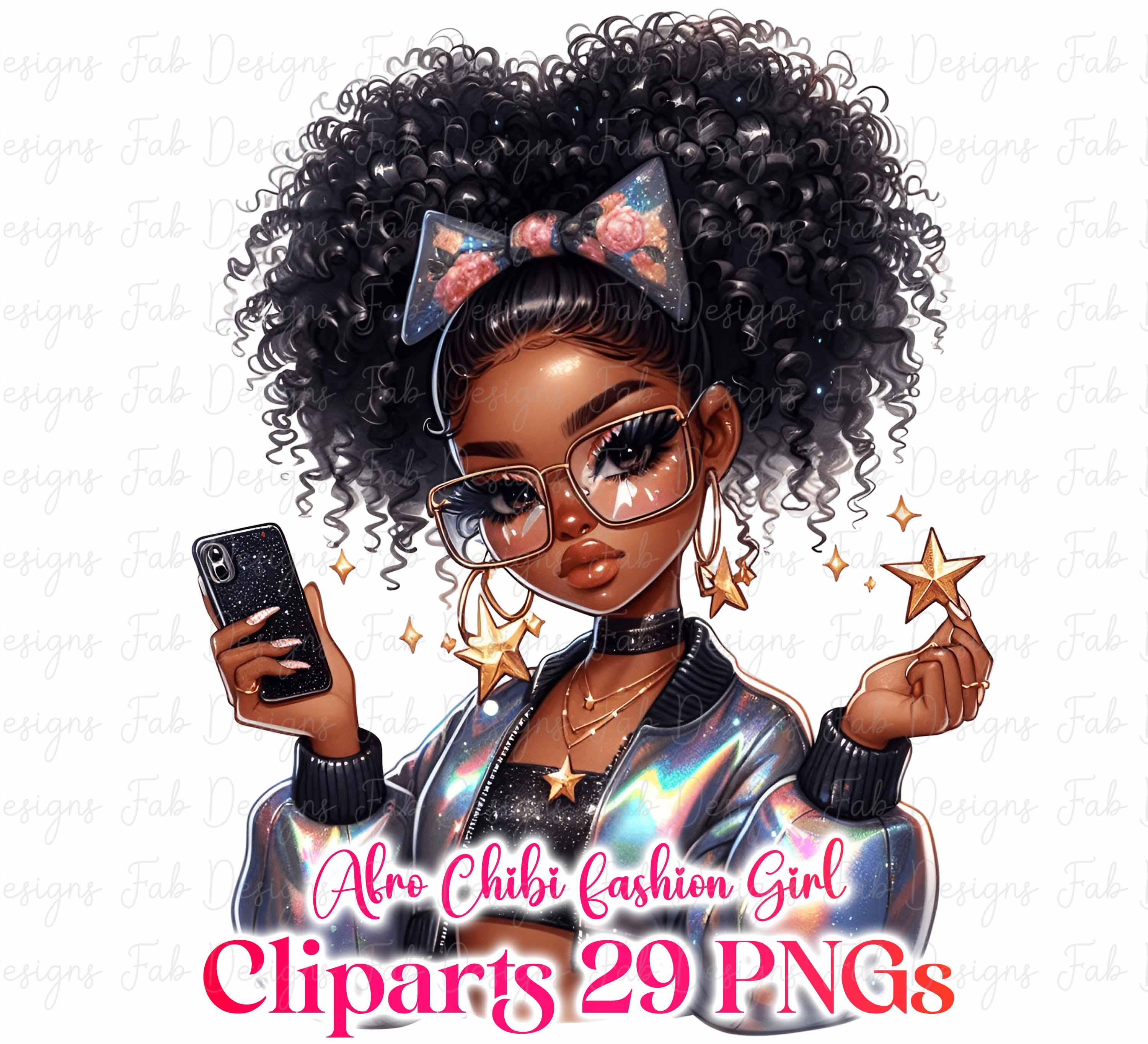 Praying Black Chibi Girl Clipart,afro Faith,jesus & Faith Sublimation ...