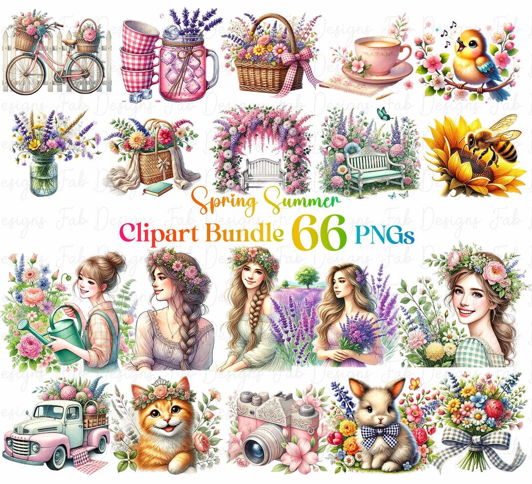 66 Spring Clipart Summer Clip Art Spring Flower Png Colorful Spring ...