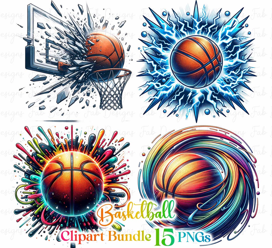 Watercolor Basketball Clipart PNG: Sports Sublimation (digital Download ...