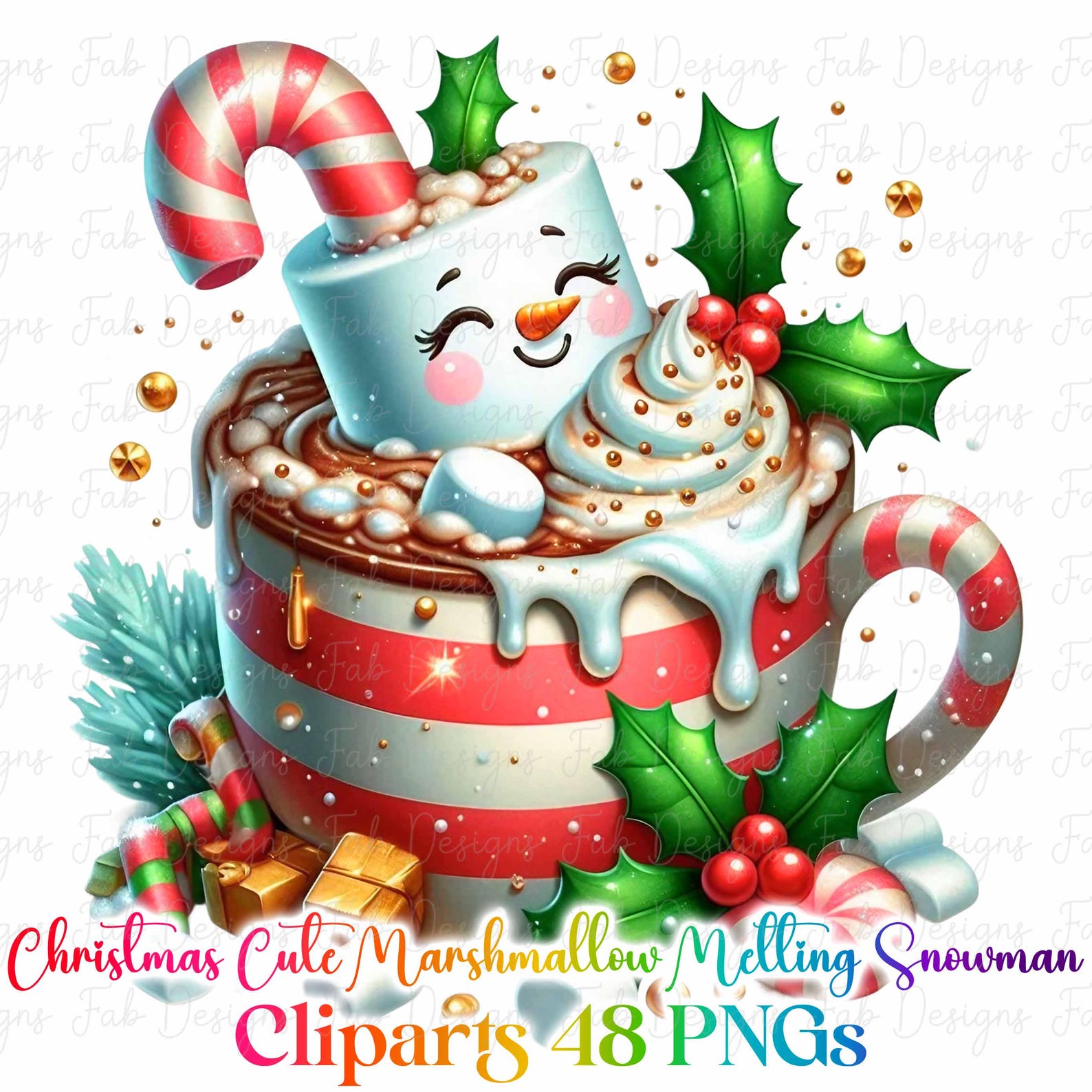 Melting Snowman Hot Cocoa PNG: Winter Digital Download - Etsy