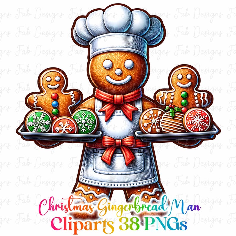 Watercolor Gingerbread Man Png Clipart, Cute Gingerbread Man Png ...
