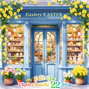 22 Easter Shop Clipart Watercolor Jpgs Junk Journaling, Scrapbooking ...