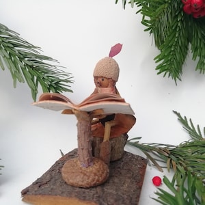 Medieval Scholar Acorn Elf - Nature-inspired Figurine - Etsy