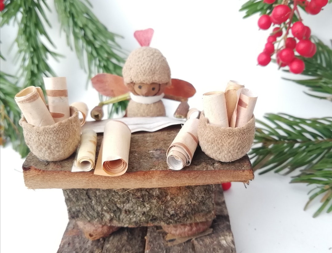 Acorn Elf is so Busy Working With All These Papers and Facing - Etsy