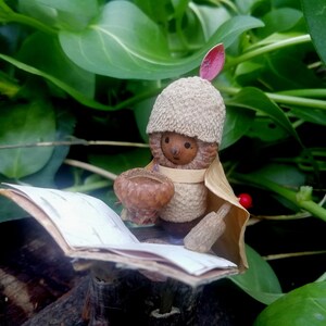 Medieval Scholar Acorn Elf - Nature-inspired Figurine - Etsy