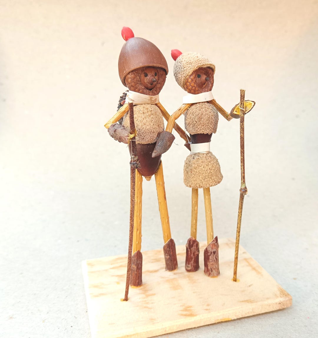 Happy Ramblers ; Wanderlust Elves - Cute Acorn Figurines ; - Unique ...