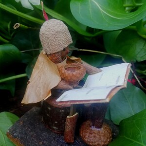 Medieval Scholar Acorn Elf Nature-inspired Figurine - Etsy