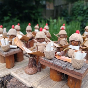 Medieval Scholar Acorn Elf - Nature-inspired Figurine - Etsy