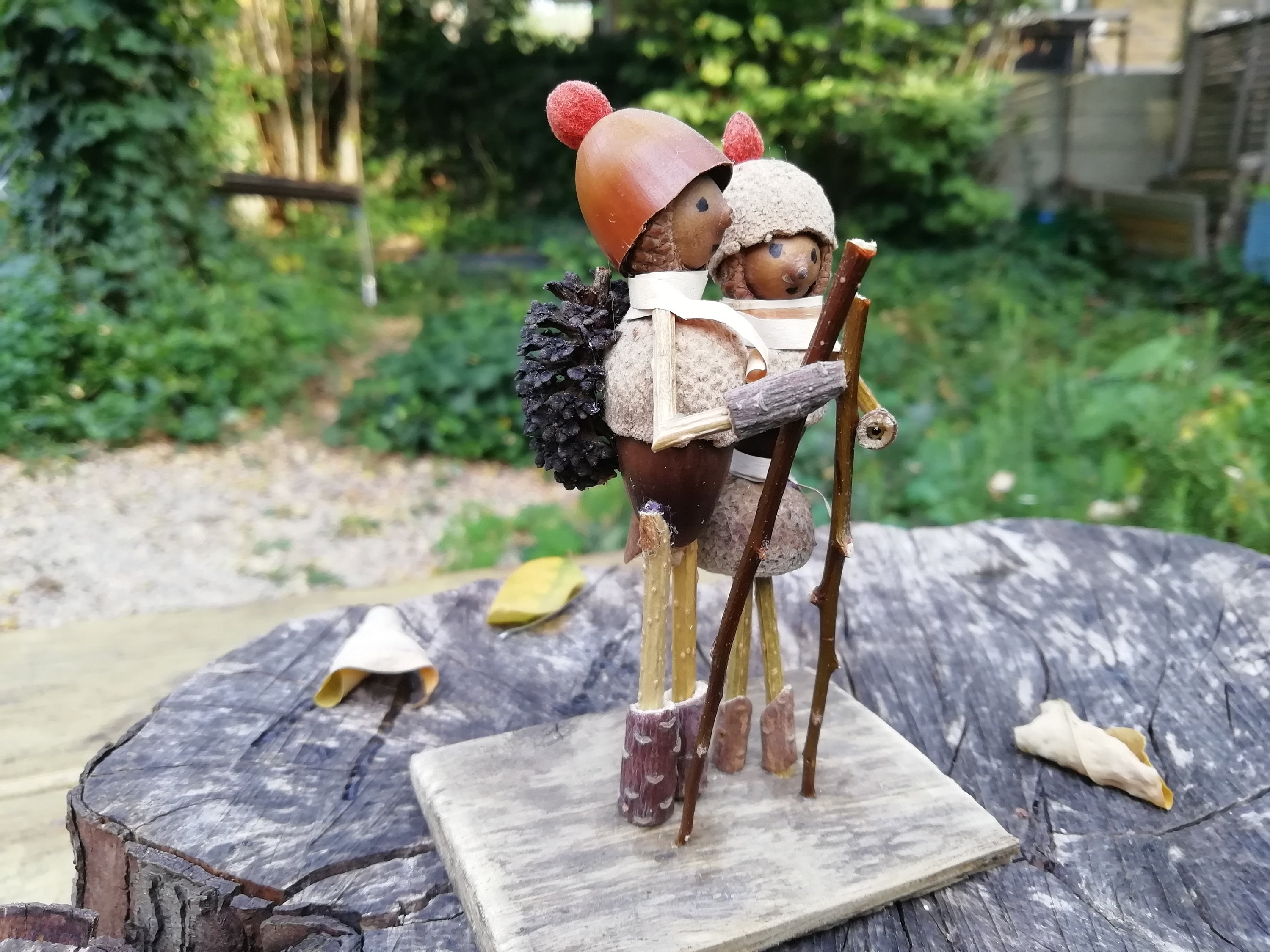 Happy Ramblers Wanderlust Elves Cute Acorn Figurines Unique Nature ...