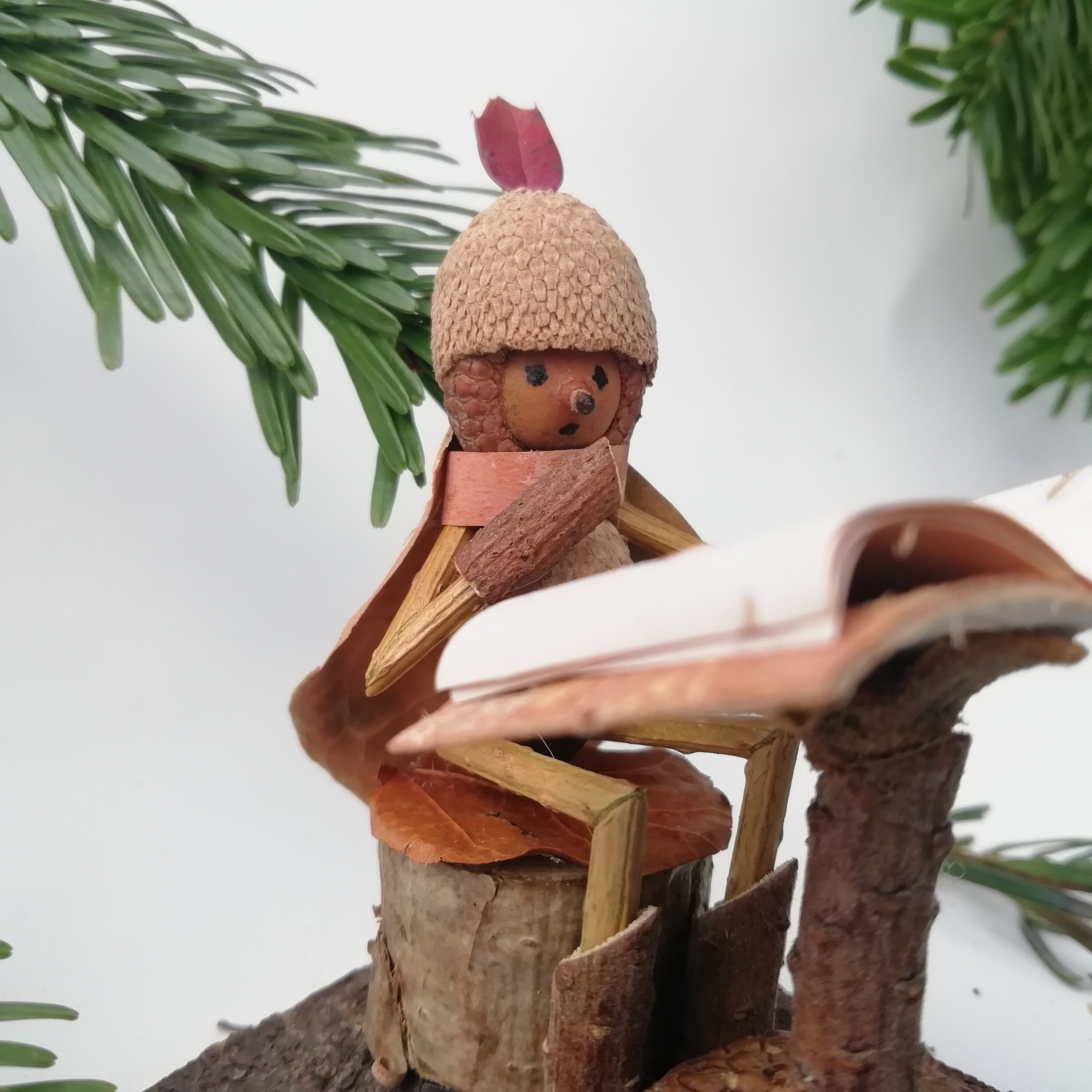 Medieval Scholar Acorn Elf Nature-inspired Figurine - Etsy