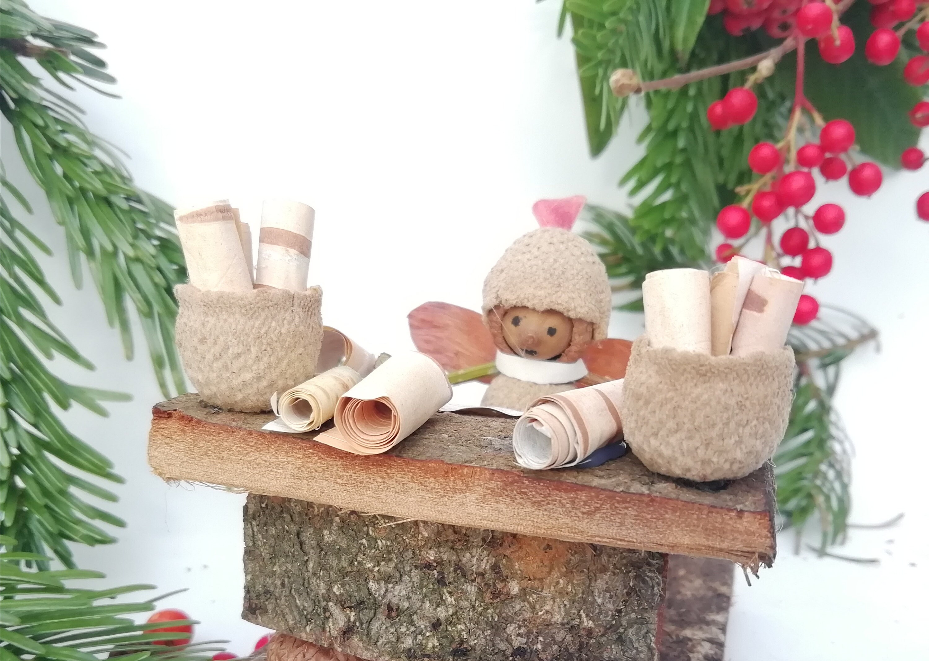 Acorn Elf is so Busy Working With All These Papers and Facing Deadlines ...