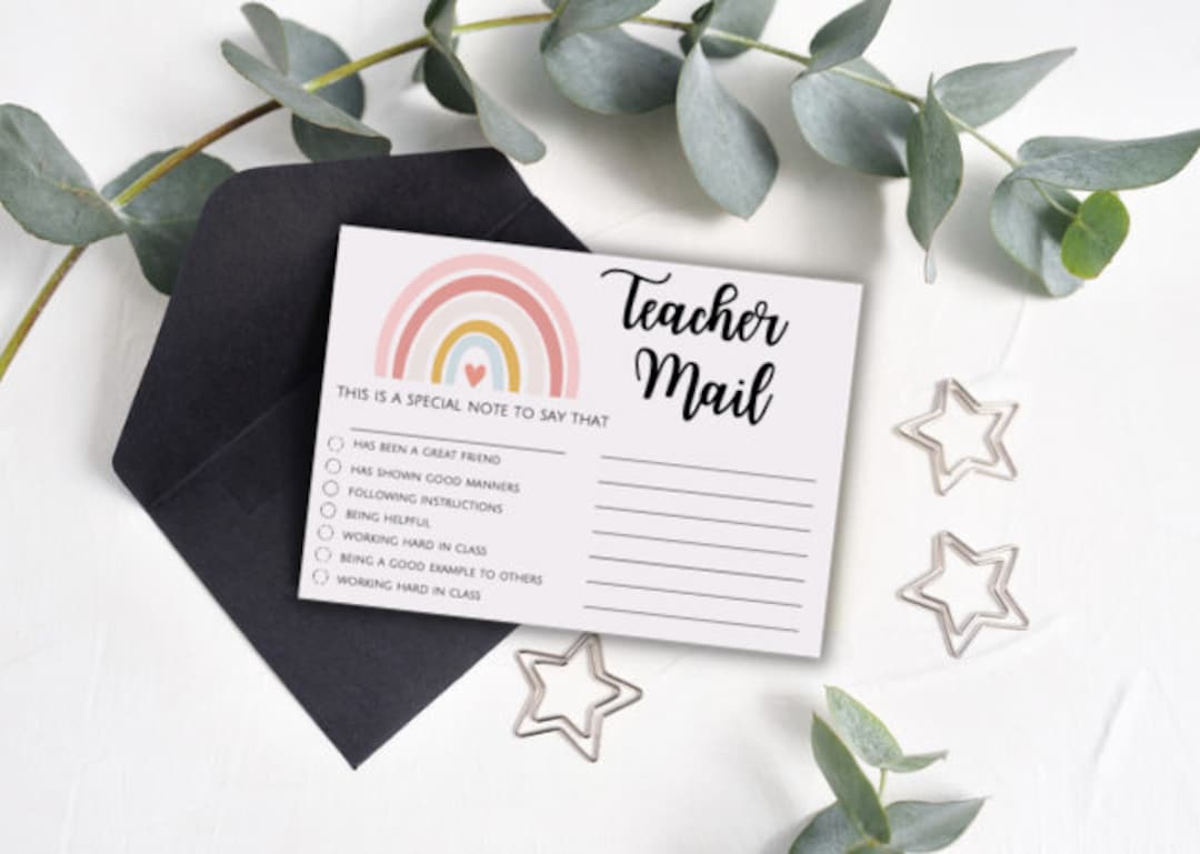 INSTANT DOWNLOAD Teacher Mail Printable | Print at Home | Teacher ...