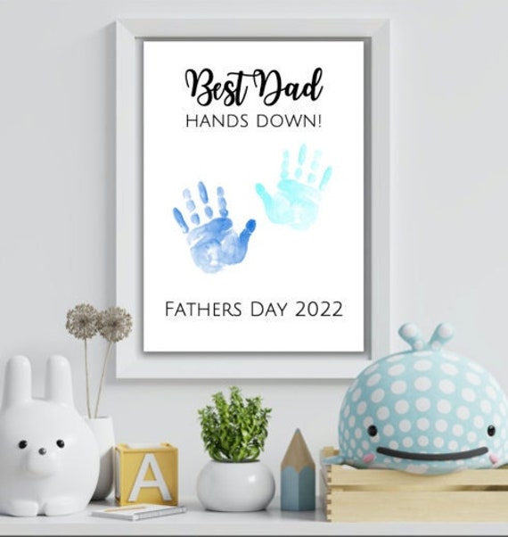 INSTANT DOWNLOAD Fathers Day Handprint Craft Print at Home | Etsy