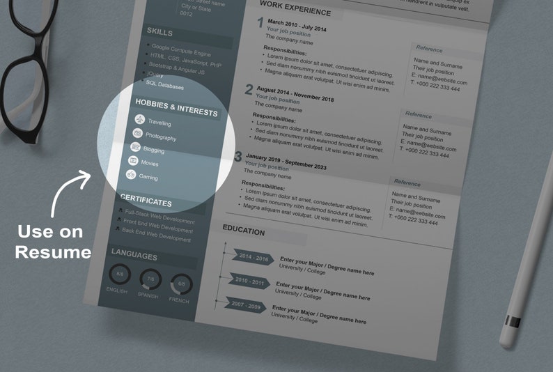 Hobby Icons, Resume Icons, in SVG and PNG to Use in Your Daily Planner ...