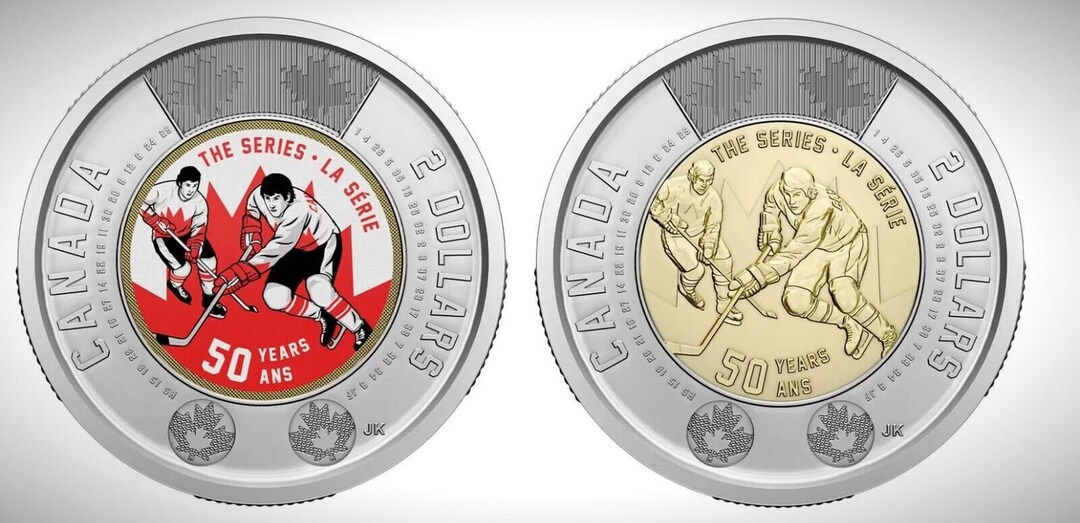 Set 2022 Canada Hockey Summit Col & N-col Two Dollar Toonie Coins Mint ...