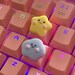 BUNDLE Artisan Cute Night Sky Keycaps, Cloud, Star, Kawaii, Pink, Resin ...