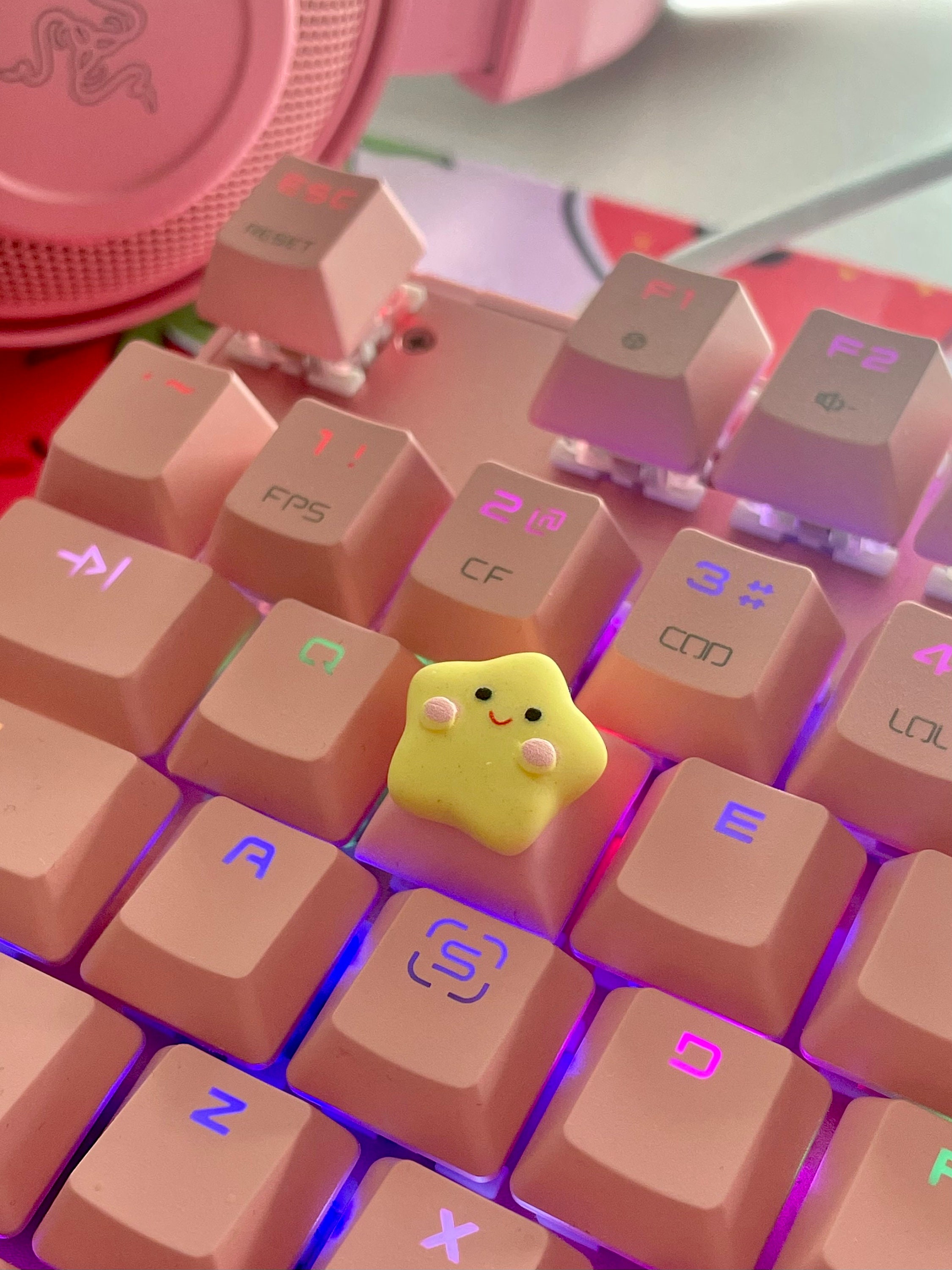 BUNDLE Artisan Cute Night Sky Keycaps Cloud Star Kawaii - Etsy Canada