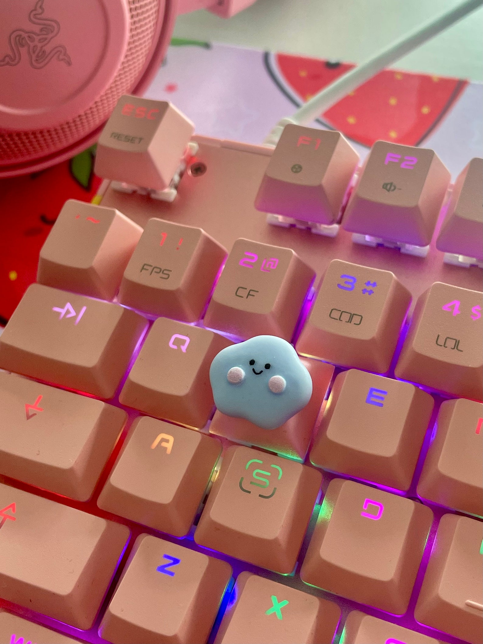 BUNDLE Artisan Cute Night Sky Keycaps Cloud Star Kawaii - Etsy Canada