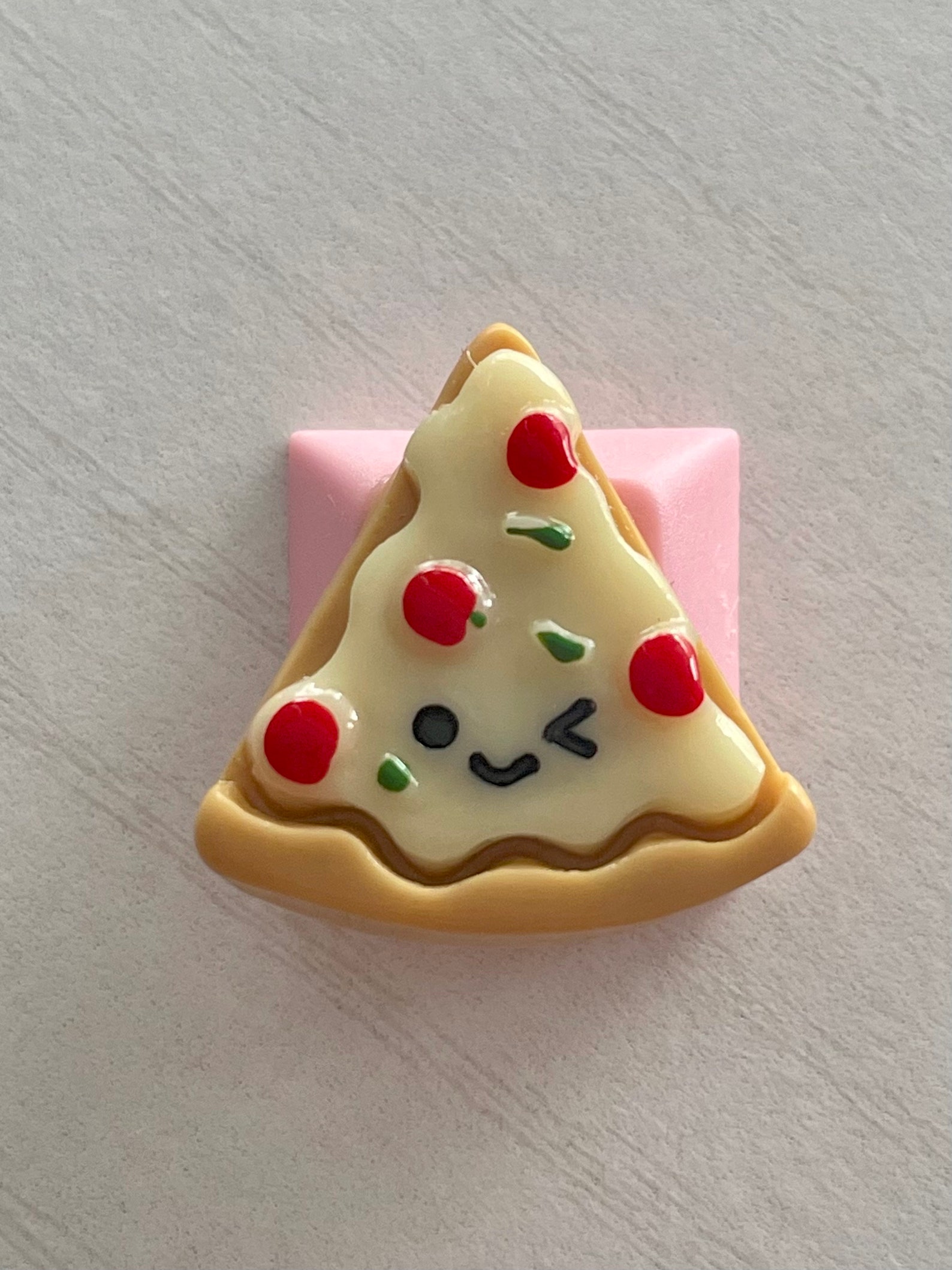 Cute Artisan Keycap Pizza, Kawaii, Pink, Resin, Gamer Setup, Cherry MX ...