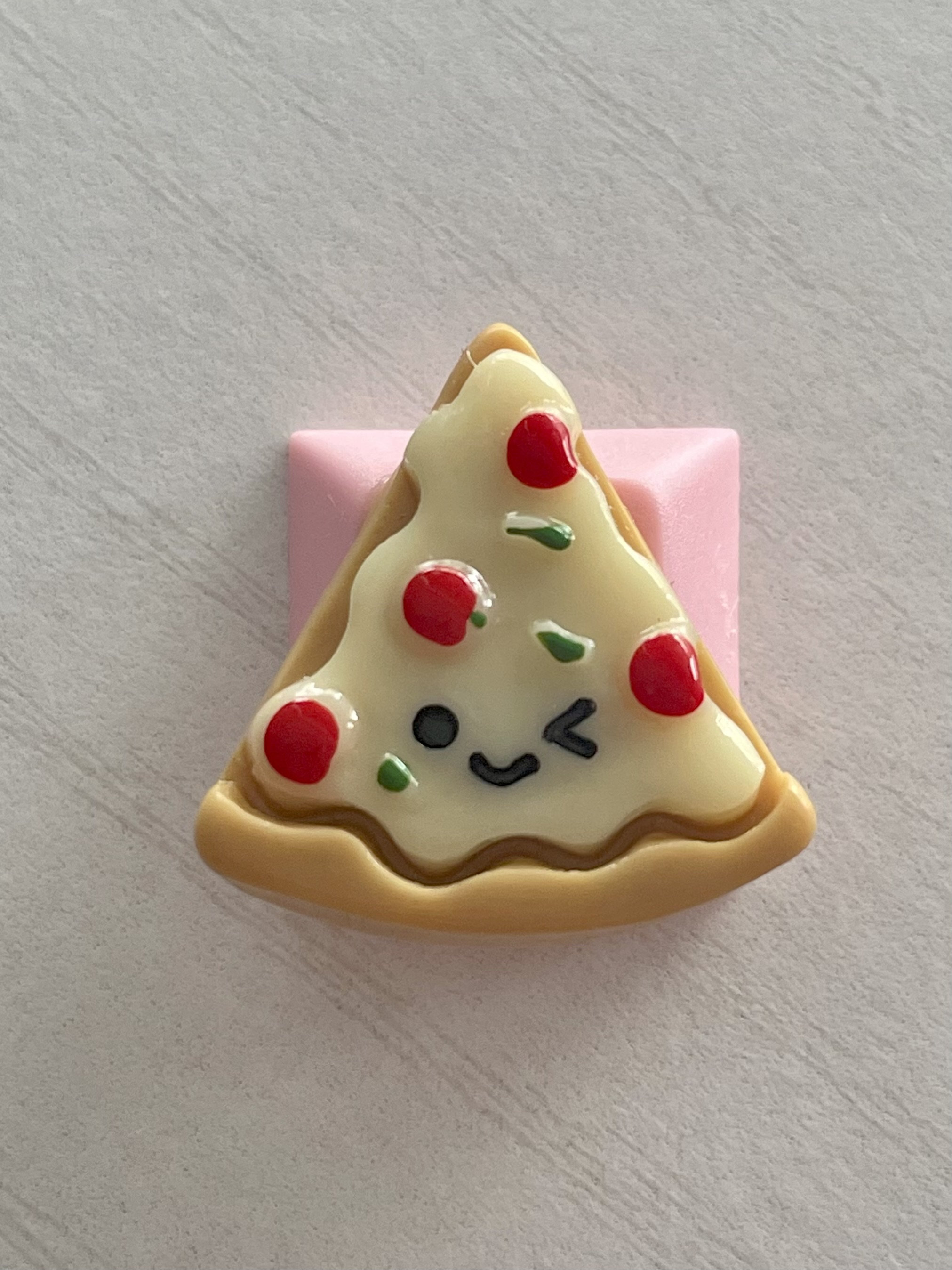 Cute Artisan Keycap Pizza, Kawaii, Pink, Resin, Gamer Setup, Cherry MX ...
