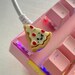 Cute Artisan Keycap Pizza, Kawaii, Pink, Resin, Gamer Setup, Cherry MX ...