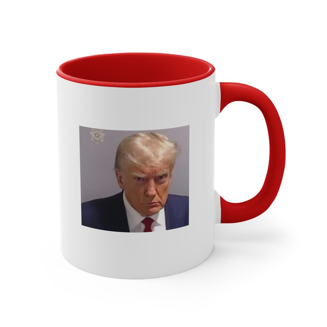 Trump Mugshot 11 Oz Coffee Mug, Two tone, 5 COLORS AVAILABLE, Premium ...