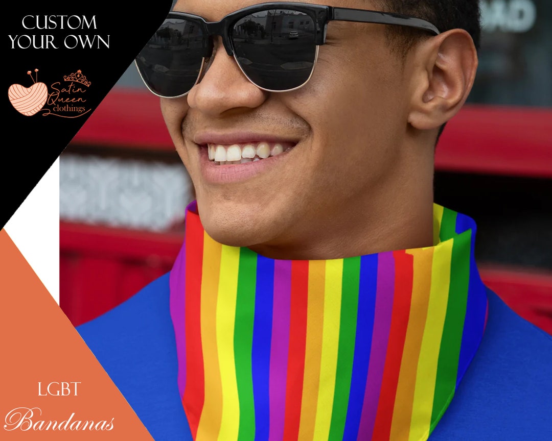 Customized Bandana / Rainbow Colors Bandanna Cotton Bandana ...