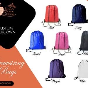 Personalized Name Drawstring Bag Customize Drawstring Custom - Etsy UK