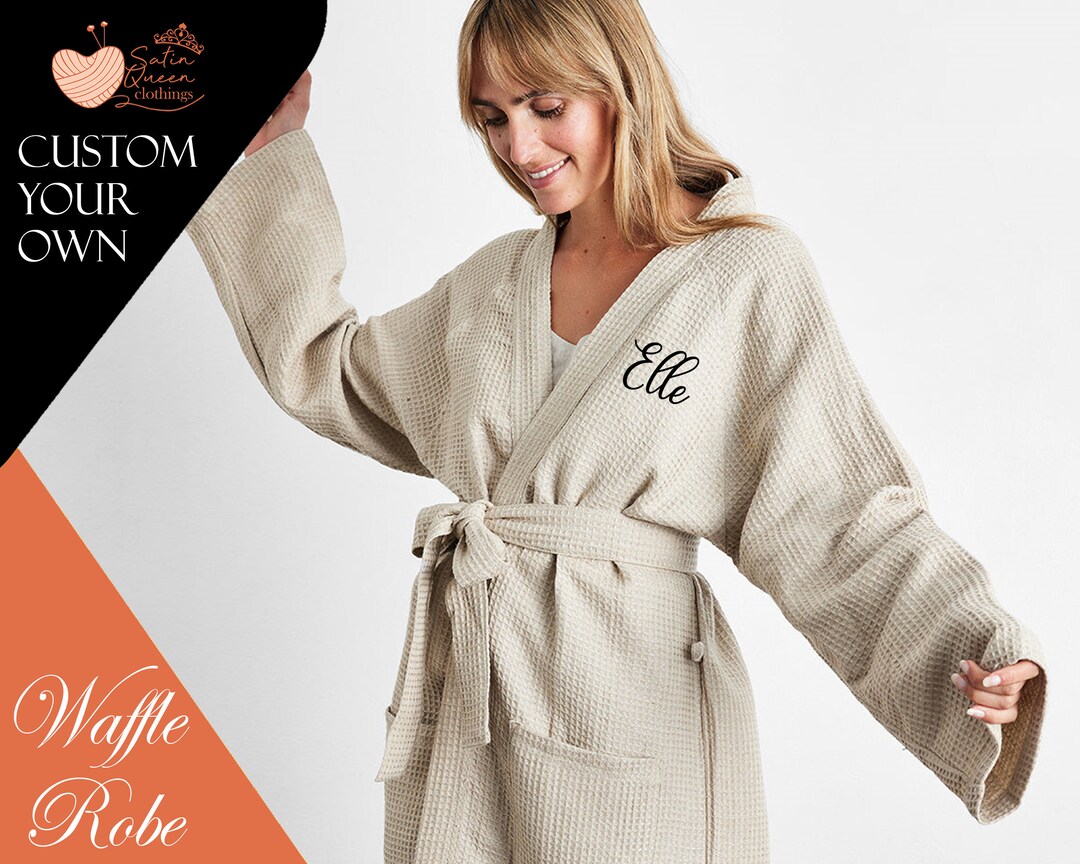 Personalized Bridal Waffle Robe, Custom Women's Waffle Robe ...
