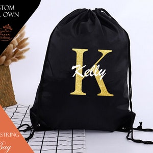 Personalized Name Drawstring Bag Customize Drawstring Custom - Etsy UK