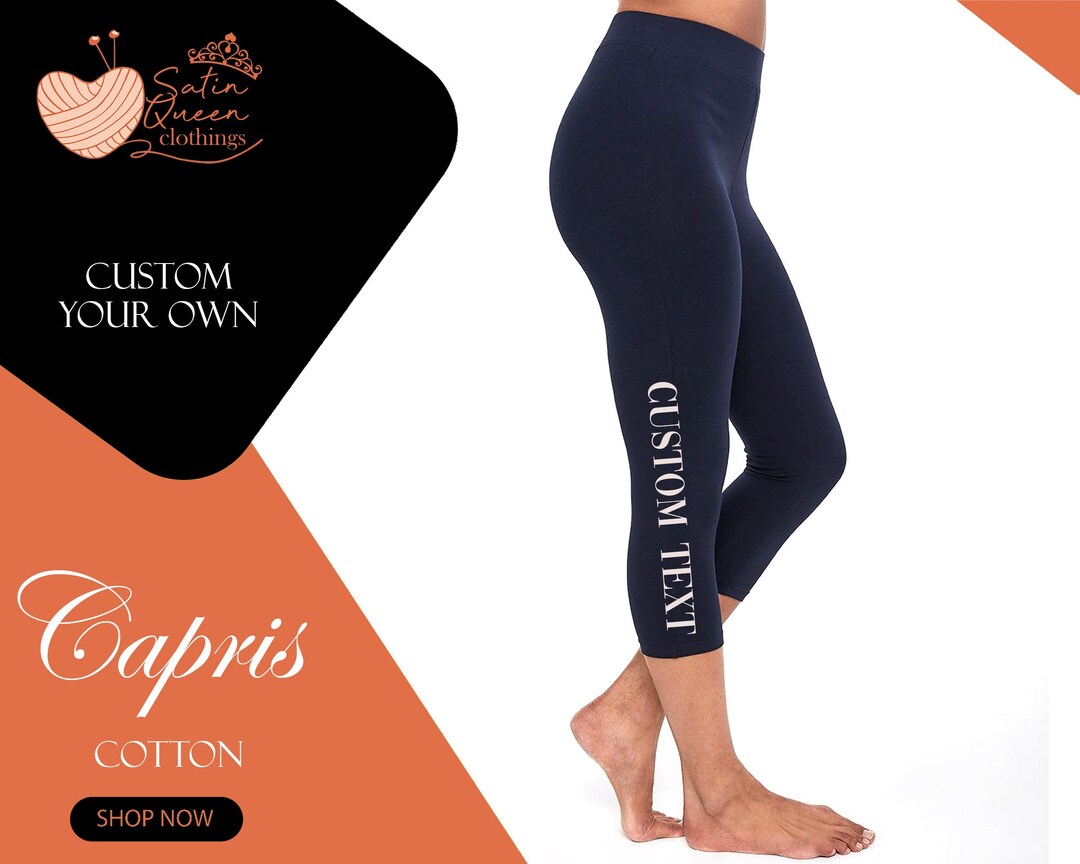 Exercise Capri Workout Capri 3/4 Capri Pants Personalized - Etsy