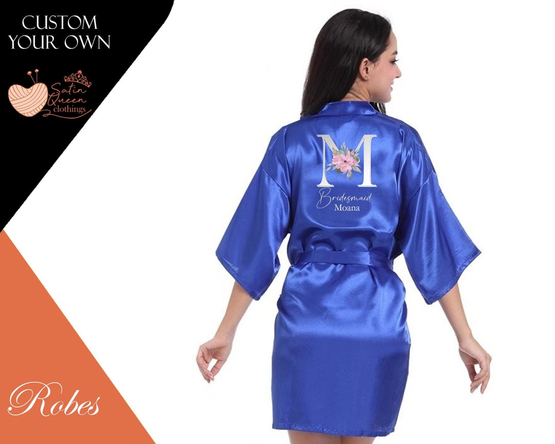 Wedding Floral Print Robes Bridesmaid Robe Personalized Floral Robes ...