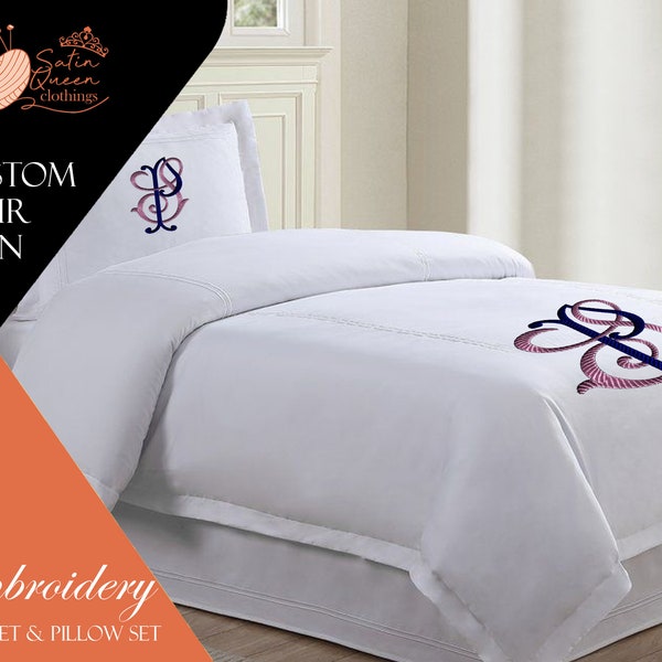 Monogrammed Bedding - Etsy