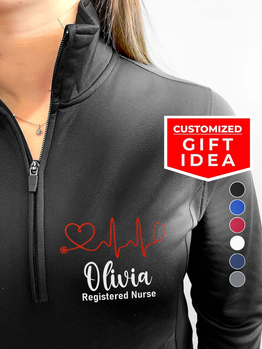 Custom Name Light RN Jacket, Personalized Er Lpn Jacket, Cute Rn Sweats ...
