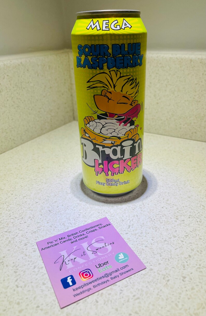 Mega Sour Blue Raspberry Brain Licker Fizzy Drink - Etsy Ireland