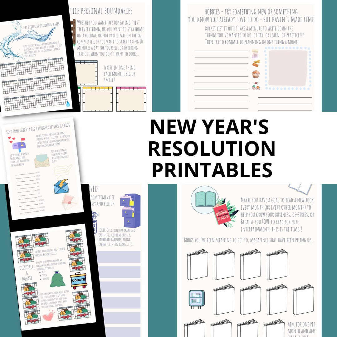 Resolution Goal Printable for 2023 Self Development Trackers - Etsy