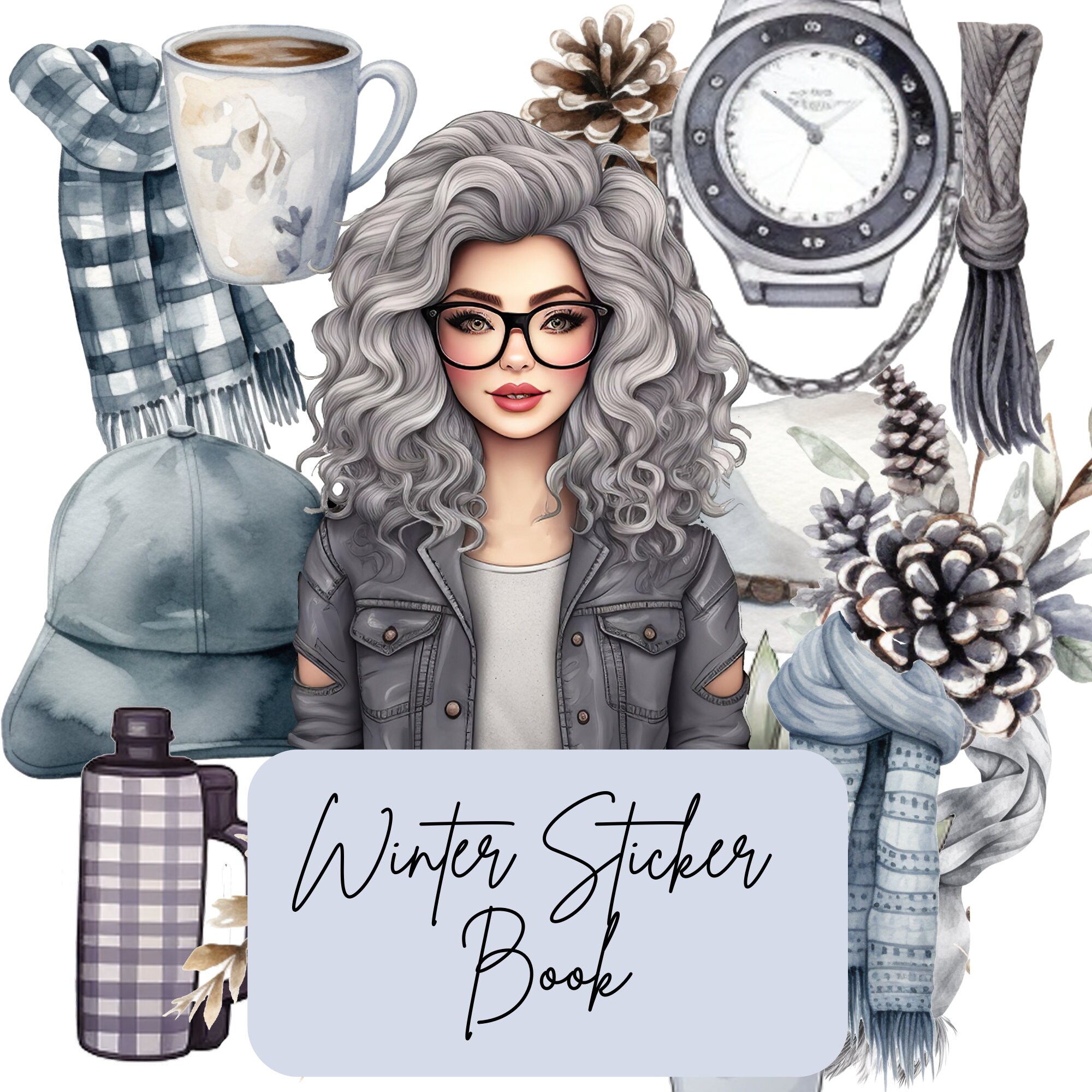 Winter Digital Stickers Precropped for Goodnotes Clip Art Pngs for ...