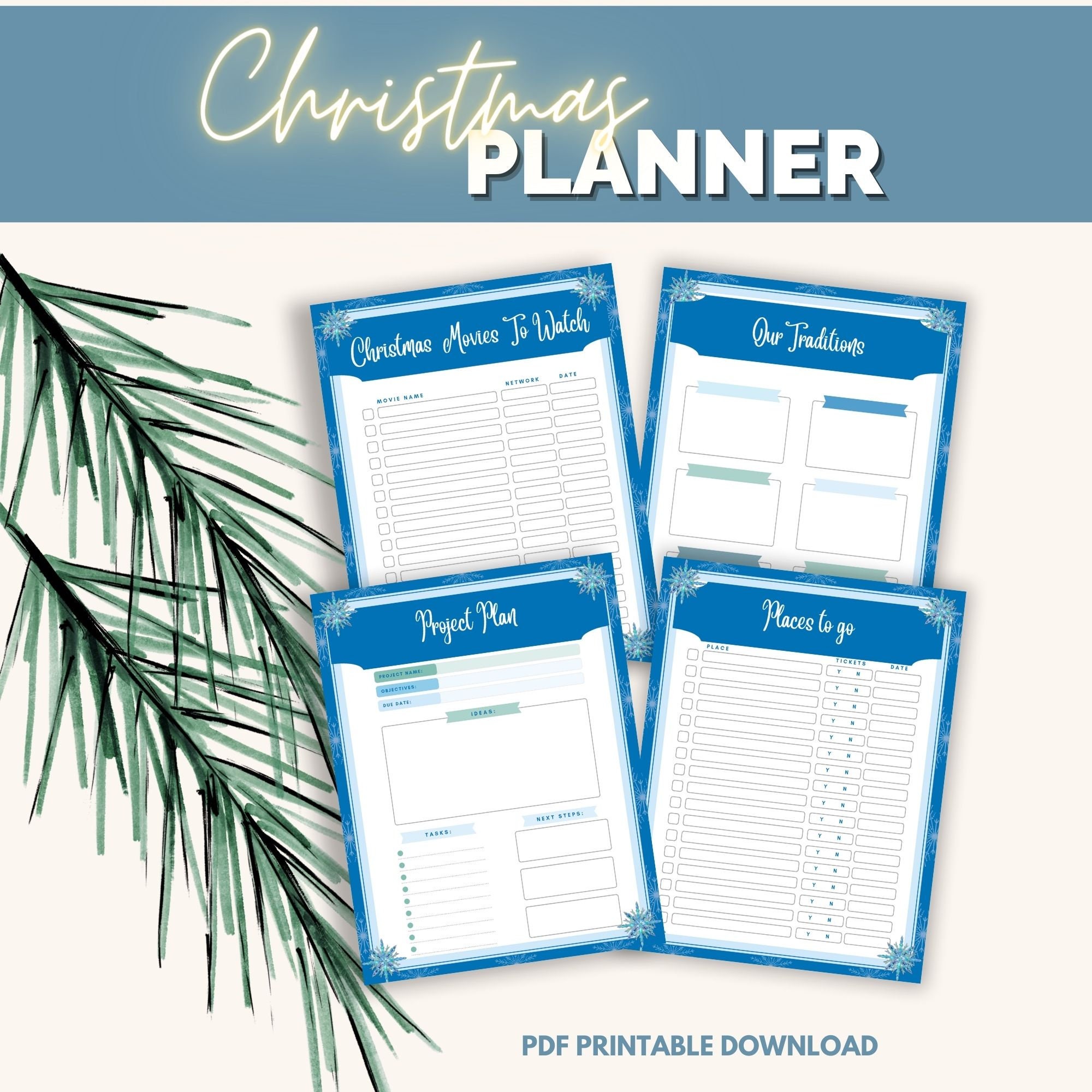 Best Christmas Printable Planner Bundle With Printable Gift Tags ...