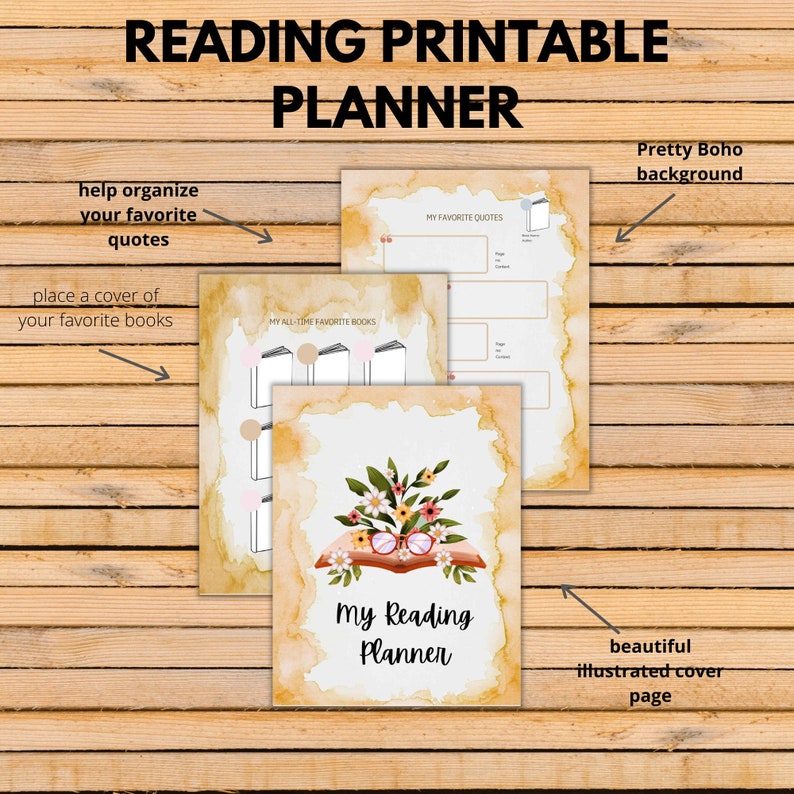 Printable Reading Journal, Printable Book Tracker, Printable Reading ...