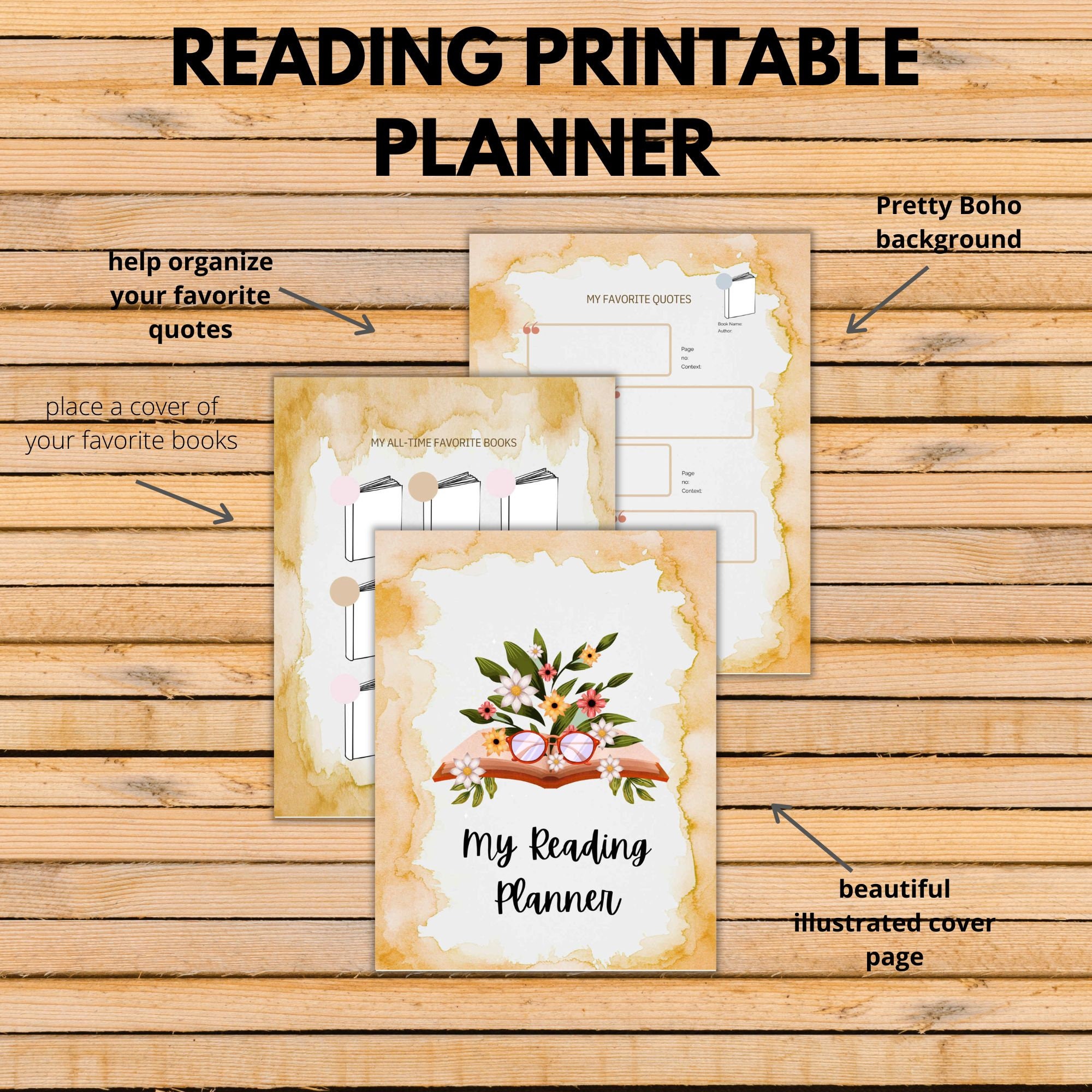 Printable Reading Journal, Printable Book Tracker, Printable Reading ...